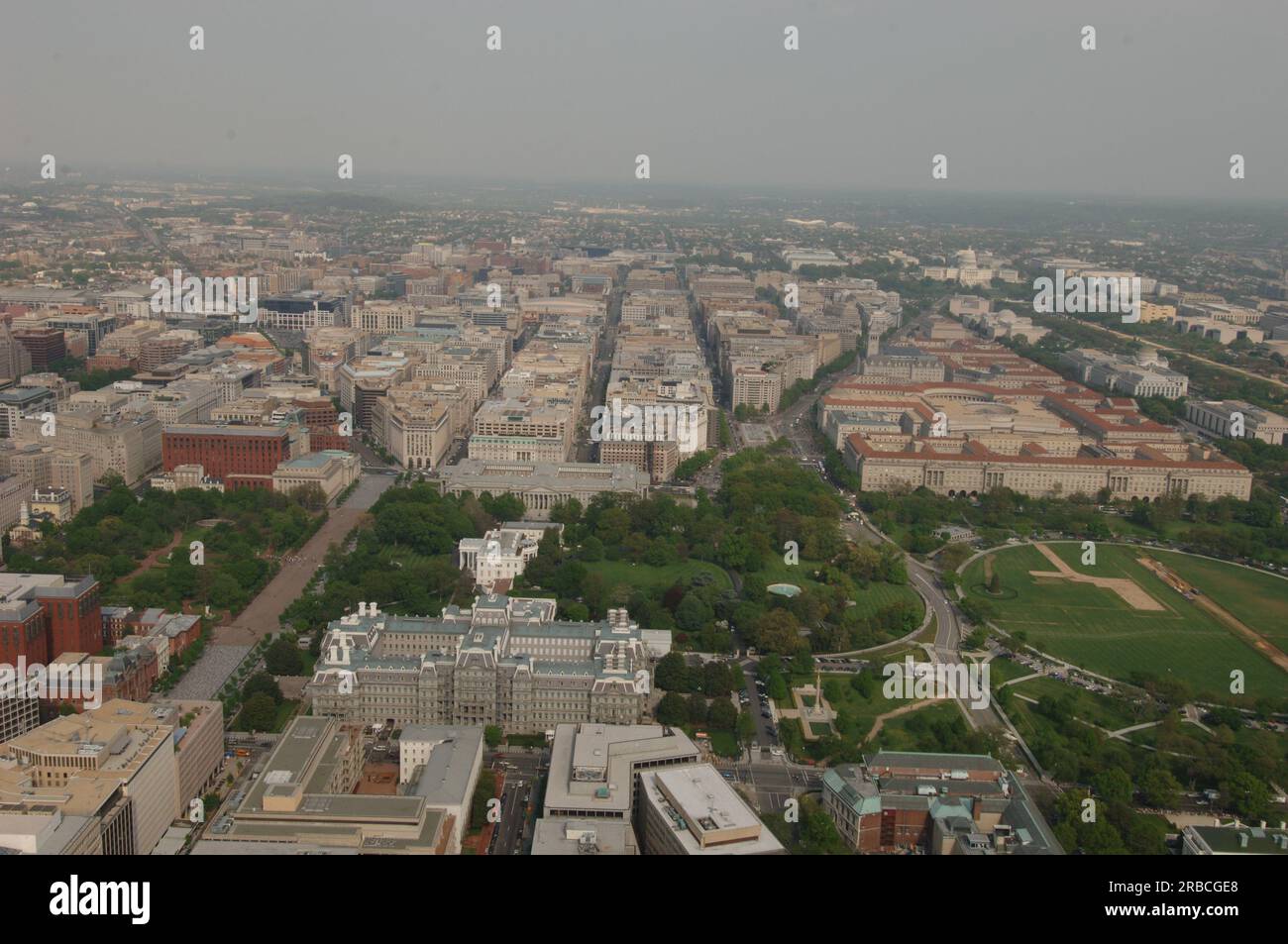 Aerial views of Washington, D.C. buildings, monuments, landscapes ...