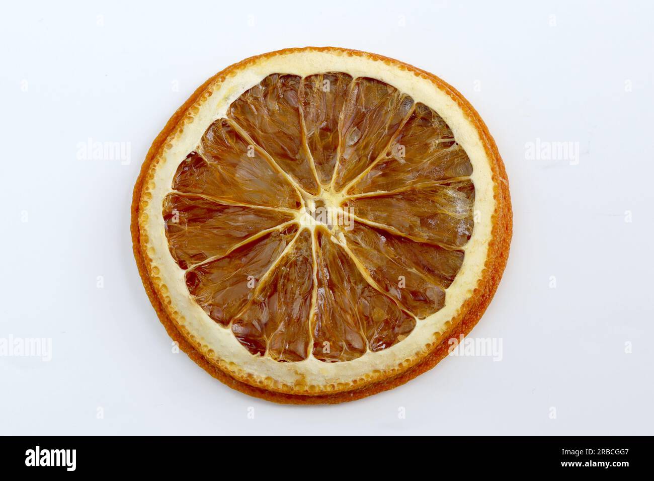 One dried orange slices isolated on white background Stock Photo - Alamy