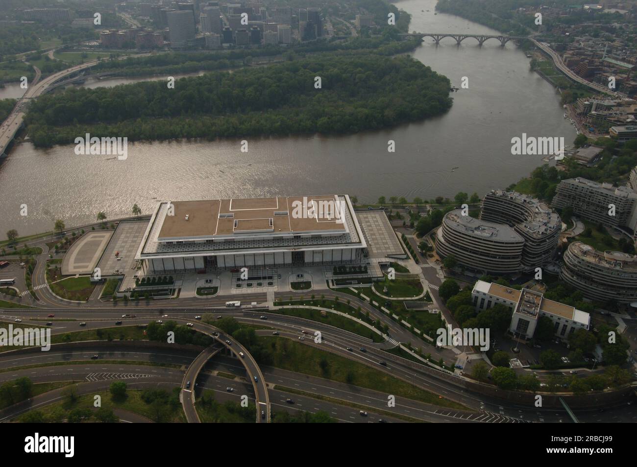 Aerial views of Washington, D.C. buildings, monuments, landscapes ...