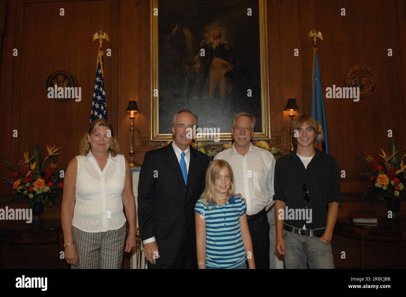 Secretary Dirk Kempthorne receiving visit at Main Interior from Michael ...