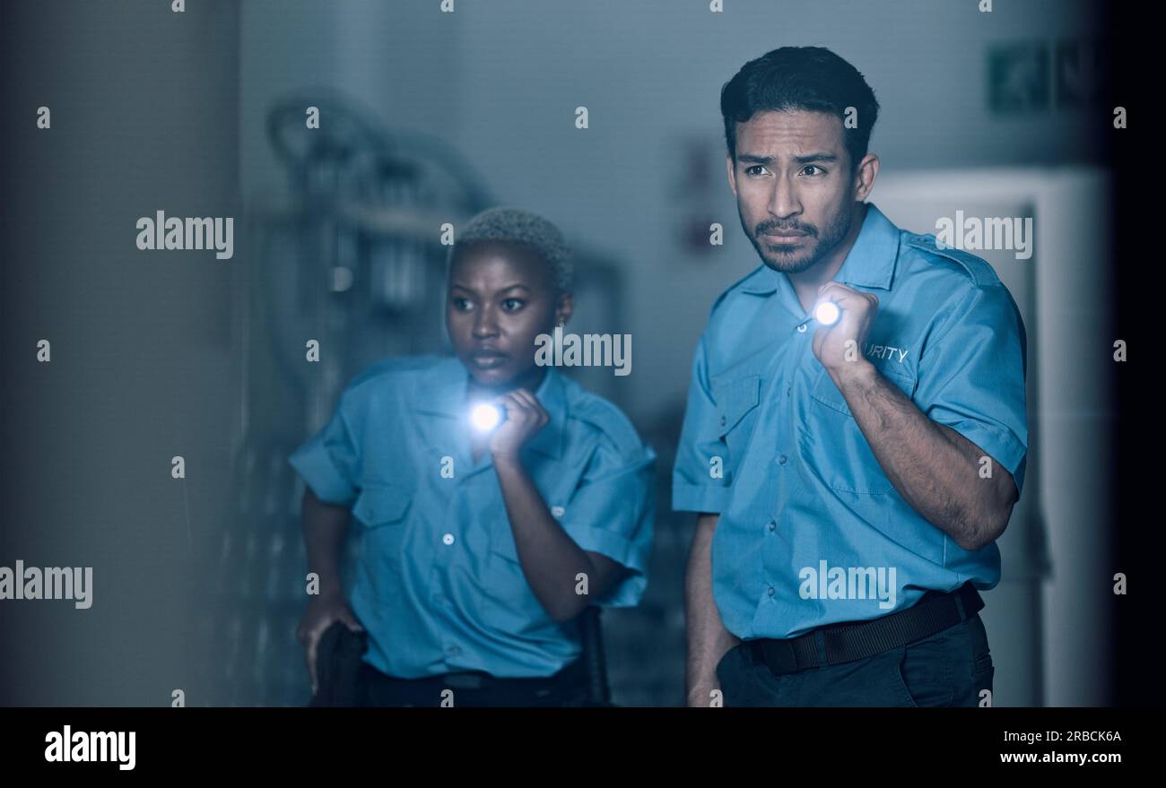 Security, surveillance and team of police investigation of crime in ...