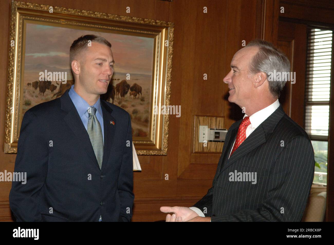 Secretary Dirk Kempthorne meeting at Main interior with former member ...