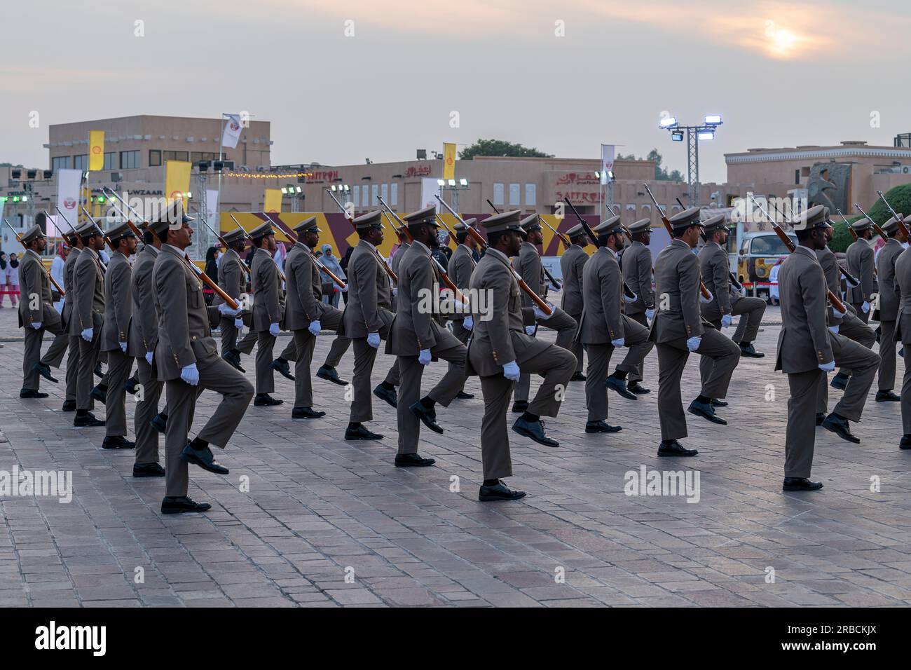 Army Soldier Parade in style at Katara cultural village Stock Photo - Alamy