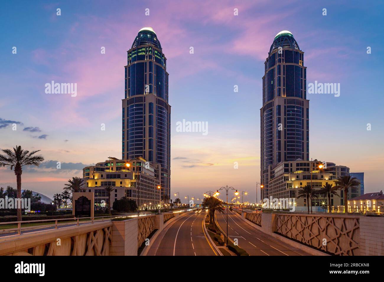 UDC tower pearl Qatar Stock Photo - Alamy