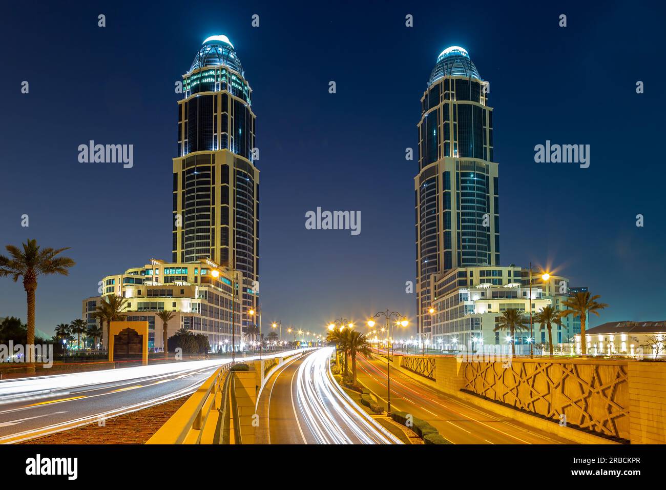 UDC tower pearl Qatar Stock Photo - Alamy