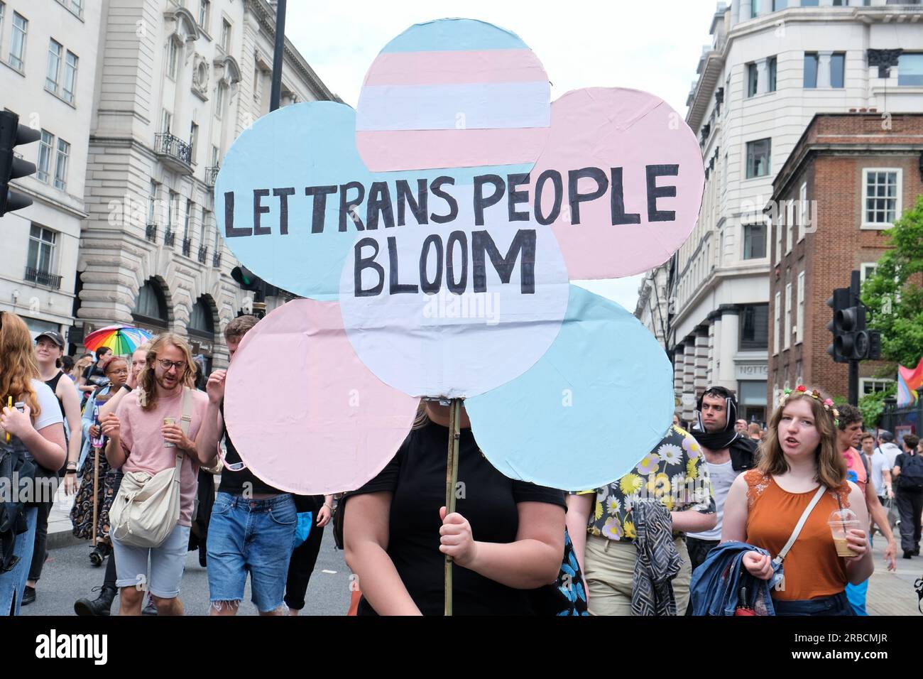 London, UK. 8th July, 2023. Thousands of participants joined the Trans+ ...