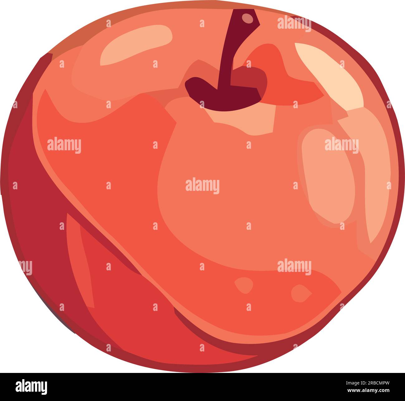 Juicy organic apple, symbol of healthy eating Stock Vector Image & Art ...