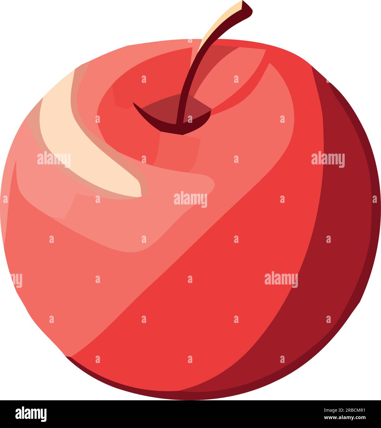 Juicy organic apple, symbol of healthy eating Stock Vector Image & Art ...