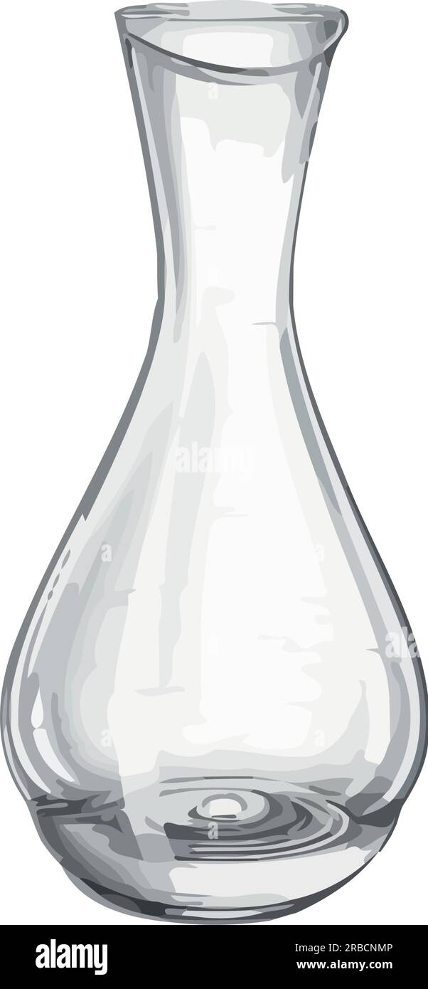 Transparent glass container, fragile purified water Stock Vector Image ...