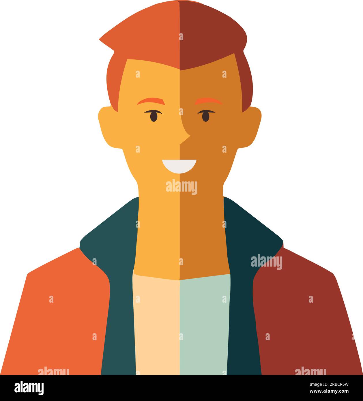 Smiling man avatar, flat design illustration Stock Vector Image & Art ...
