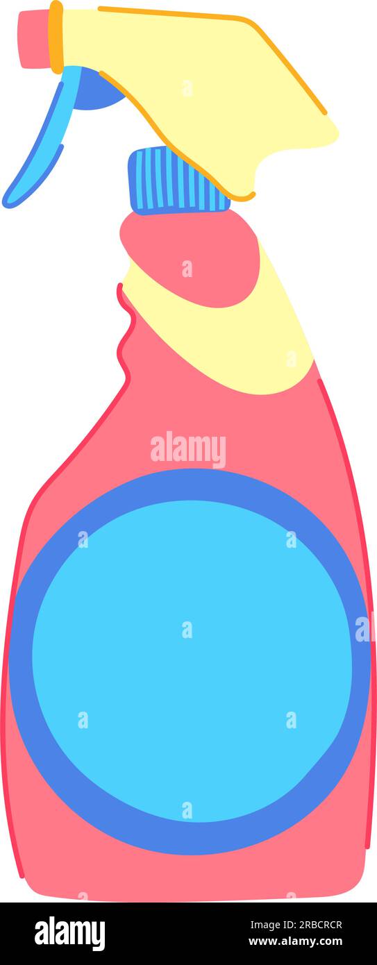 household bathroom cleaner cartoon vector illustration Stock Vector ...