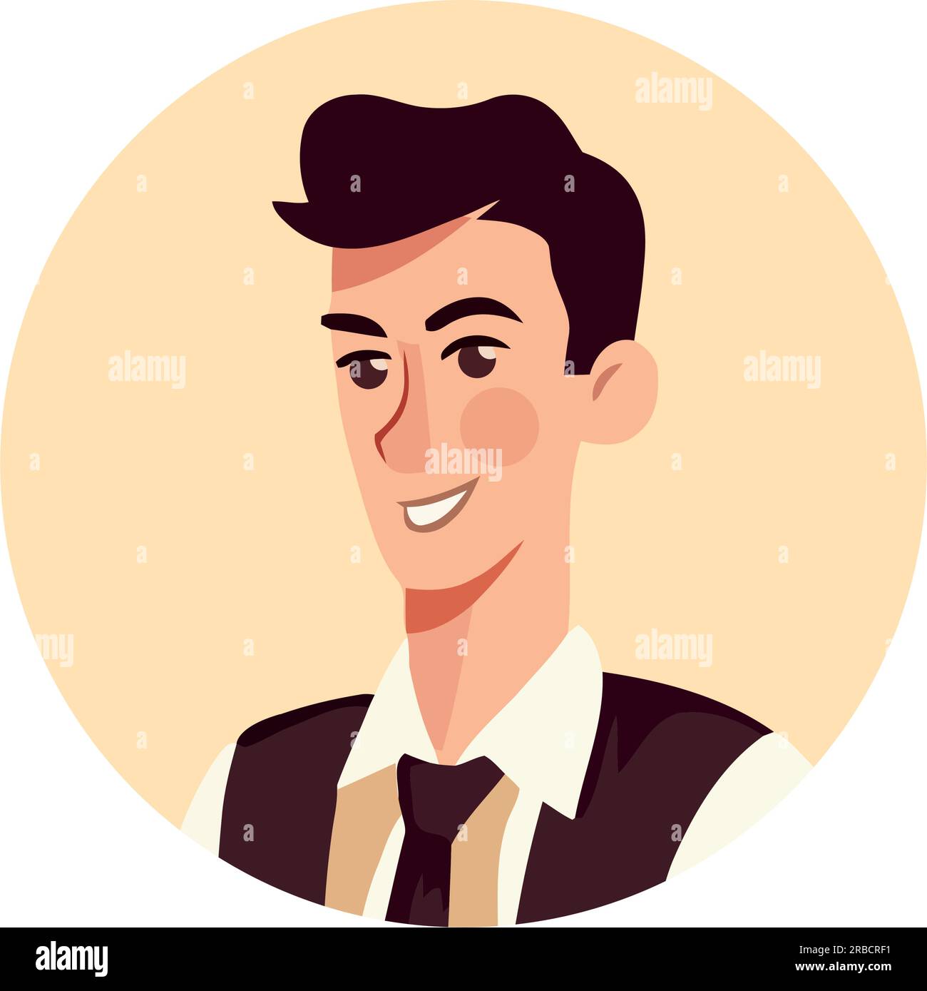 Portrait cheerful adult happiness male Stock Vector Images - Alamy