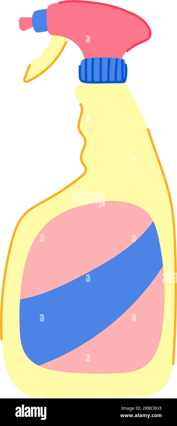 bottle bathroom cleaner cartoon vector illustration Stock Vector Image ...