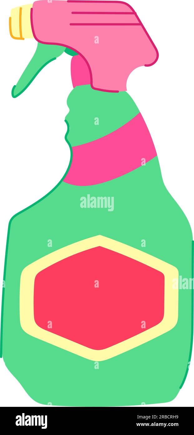 wash bathroom cleaner cartoon vector illustration Stock Vector Image ...