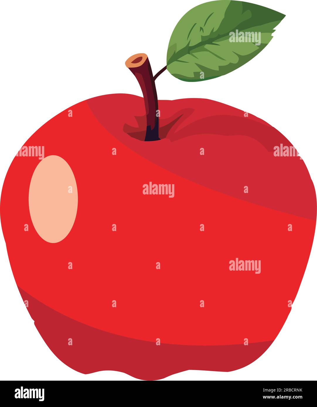 Juicy apple slice, symbol of healthy eating Stock Vector Image & Art ...