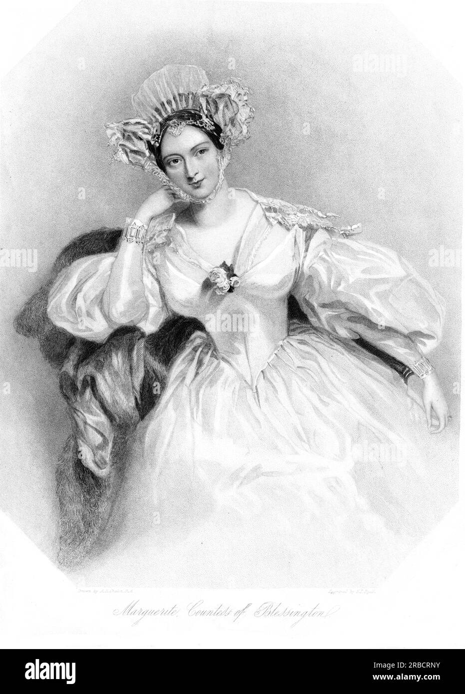 The Countess of Blessingham c.1835 by Henry Thomas Ryall (1811-67 ...