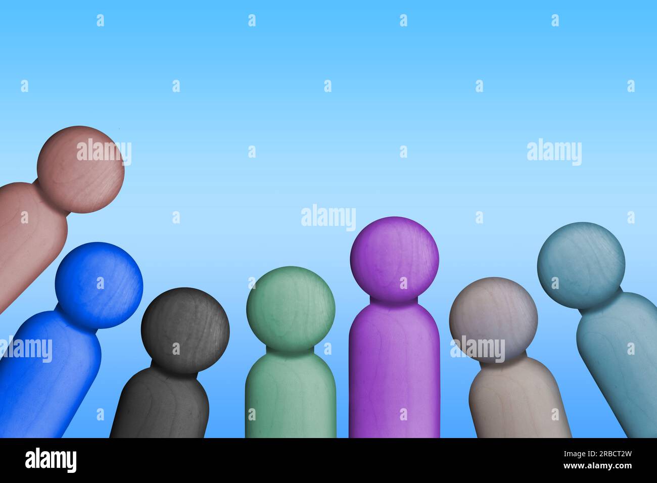 Diversity and inclusion concept displayed with multi-colored characters ...