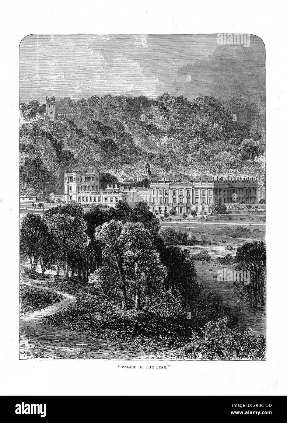 Palace of the Peak - Engraving by Charles Butterworth & Richard Heath ...