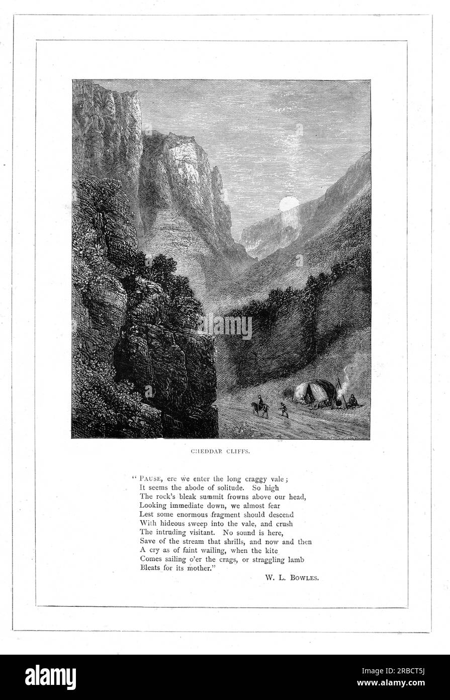 Cheddar Cliffs - Engraving by Charles Butterworth & Richard Heath (1831 ...