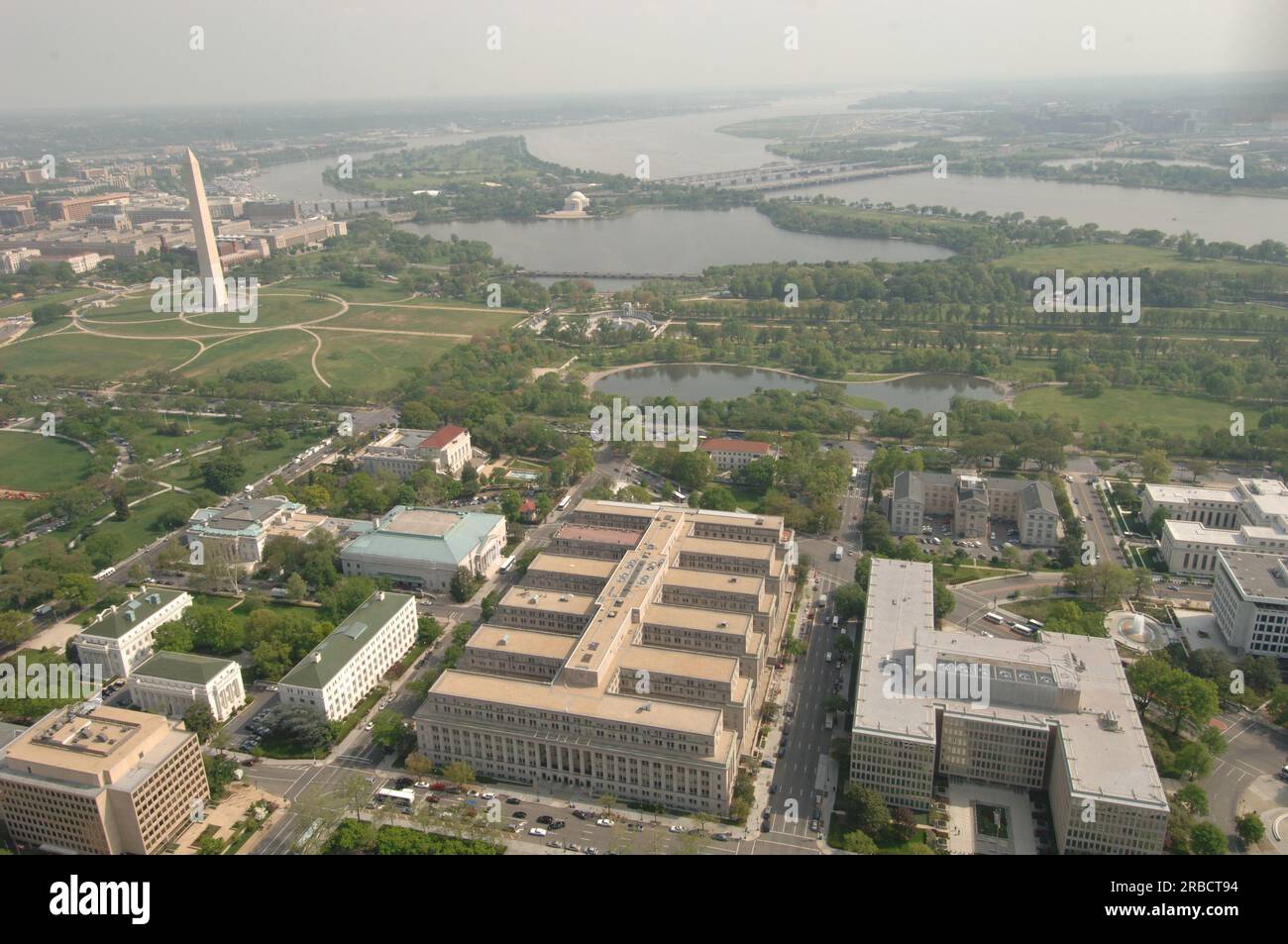 Aerial views of Washington, D.C. buildings, monuments, landscapes ...