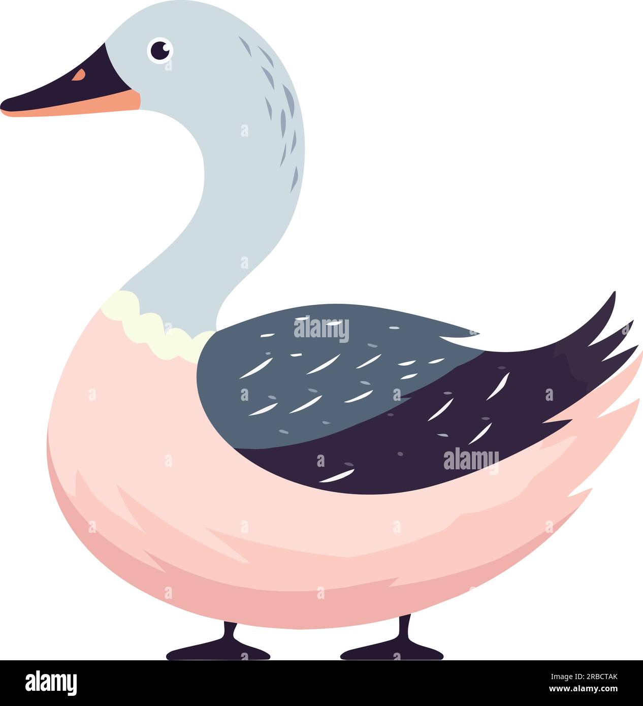 Cute cartoon duckling with feathered beak Stock Vector Image & Art - Alamy