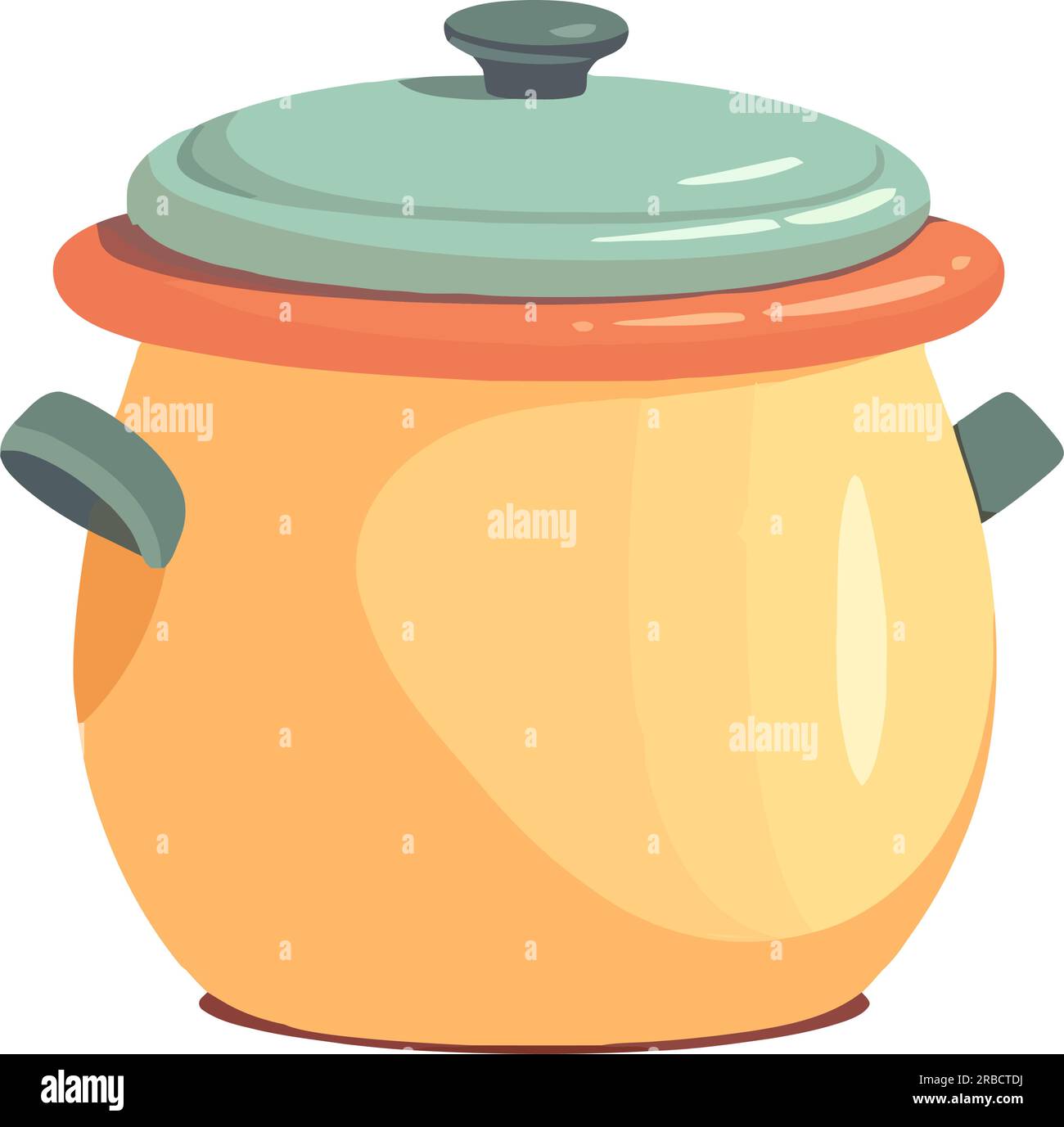 Soup boiling in yellow casserole Stock Vector Image & Art - Alamy