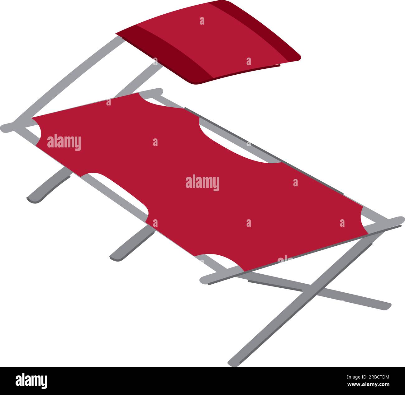 cloth camping cot cartoon vector illustration Stock Vector Image & Art ...