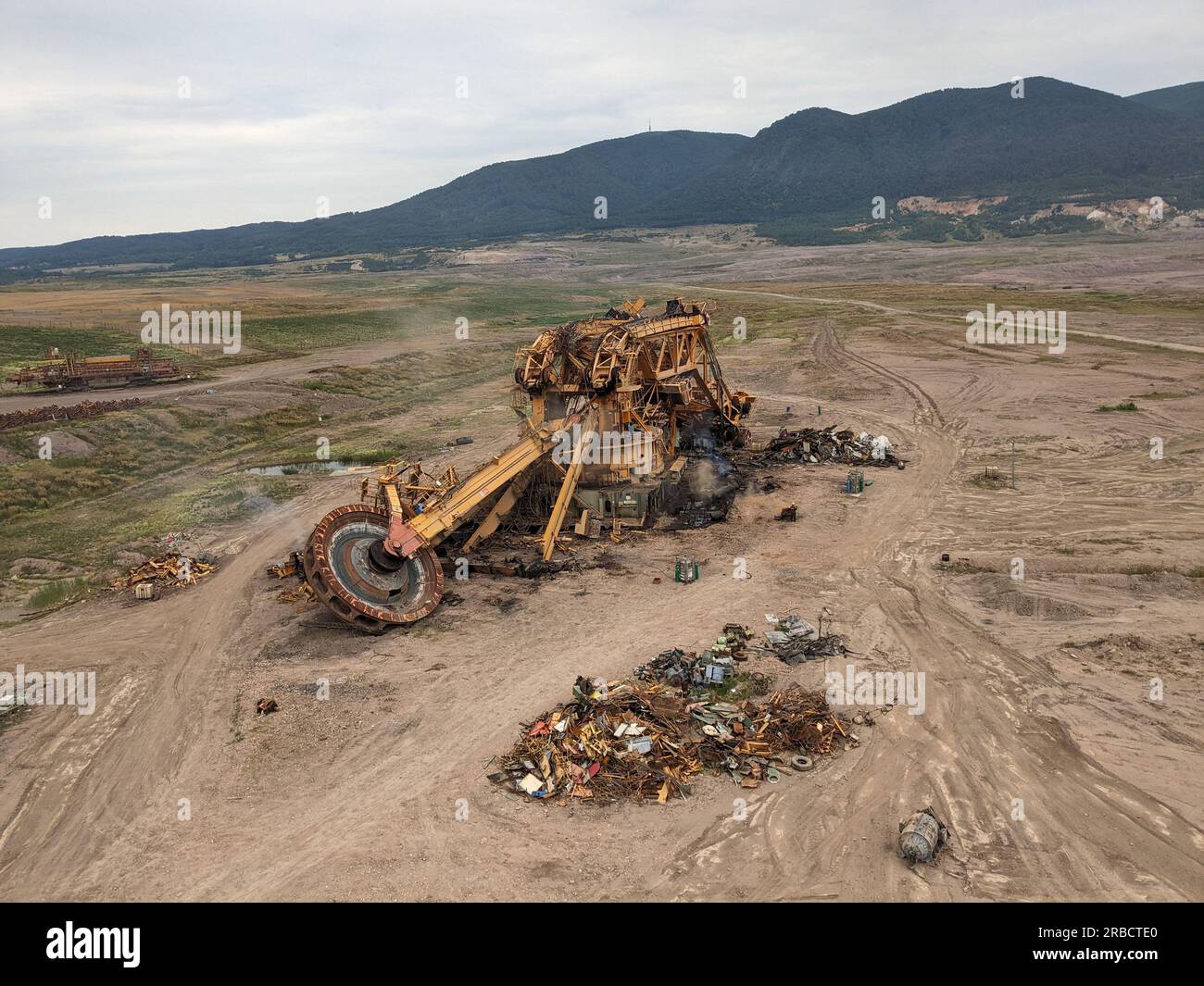 Old rusty bucket wheel excavator hi-res stock photography and images ...