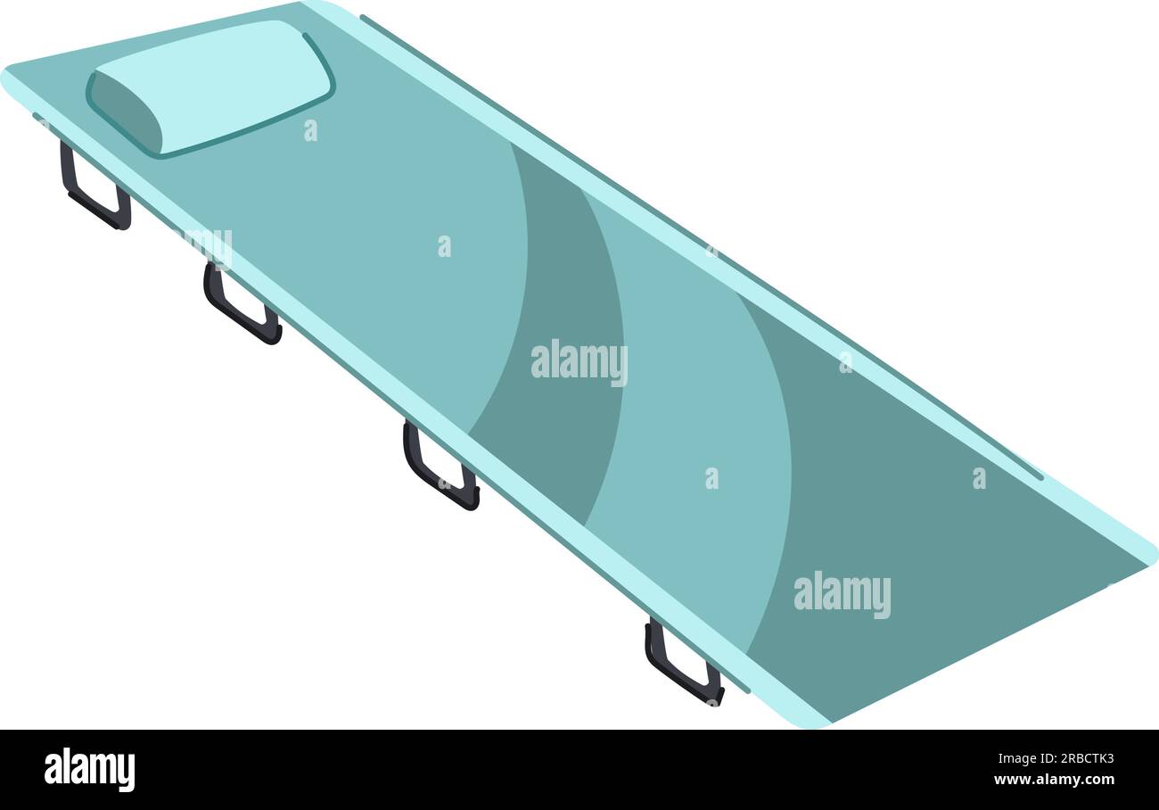 folding camping cot cartoon vector illustration Stock Vector Image ...