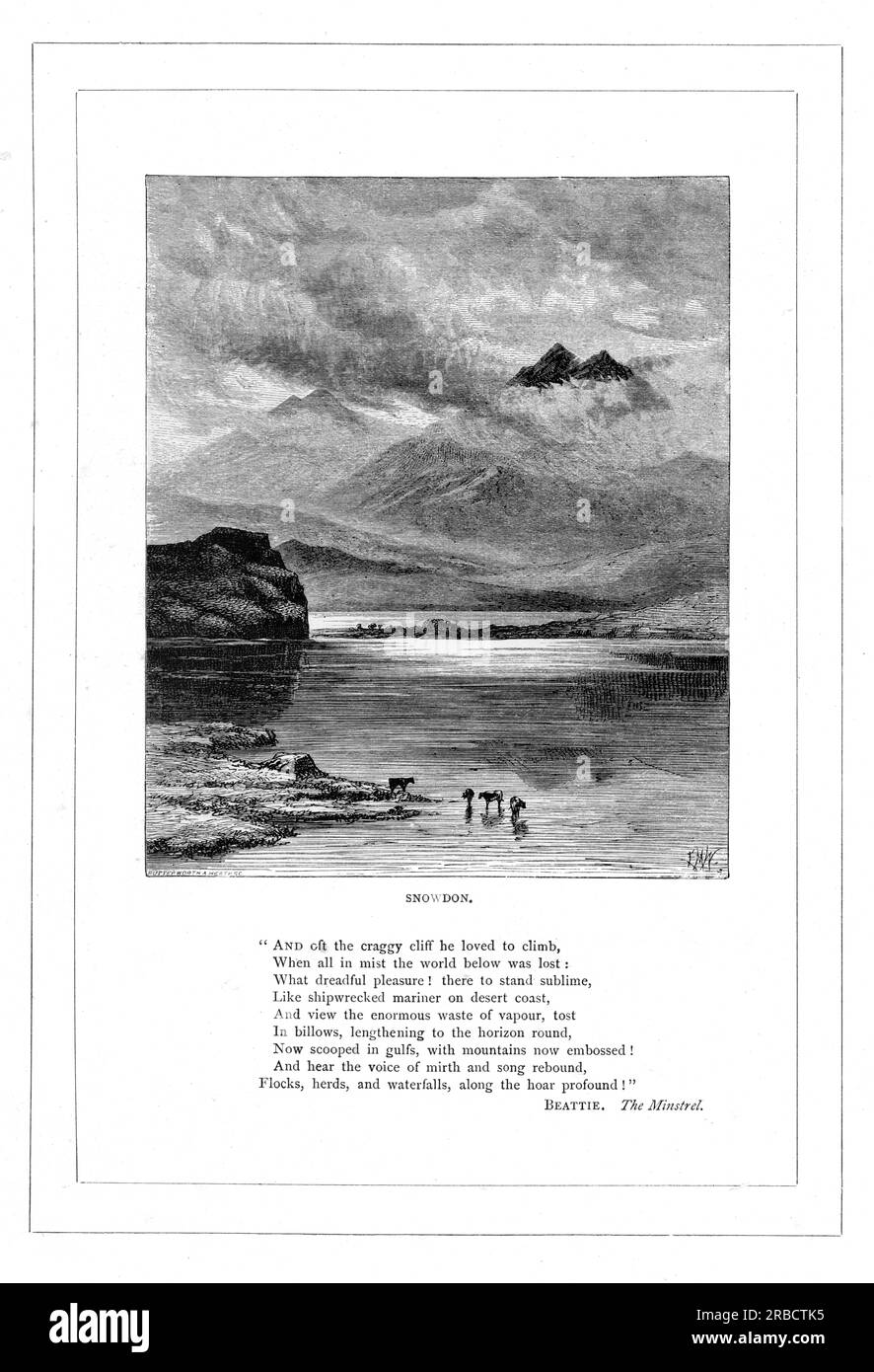Snowdon - Engraving by Charles Butterworth & Richard Heath (1831-1912 ...