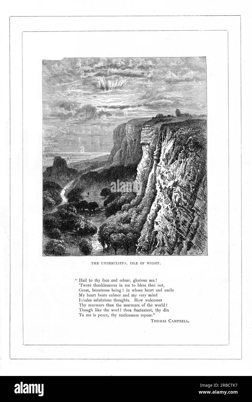 The Undercliffe - Engraving by Charles Butterworth & Richard Heath ...
