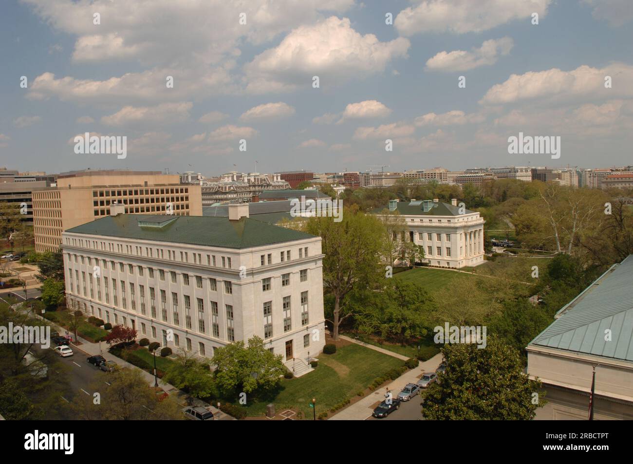 Washington, D.C. buildings, monuments, skyline viewed from the Main ...