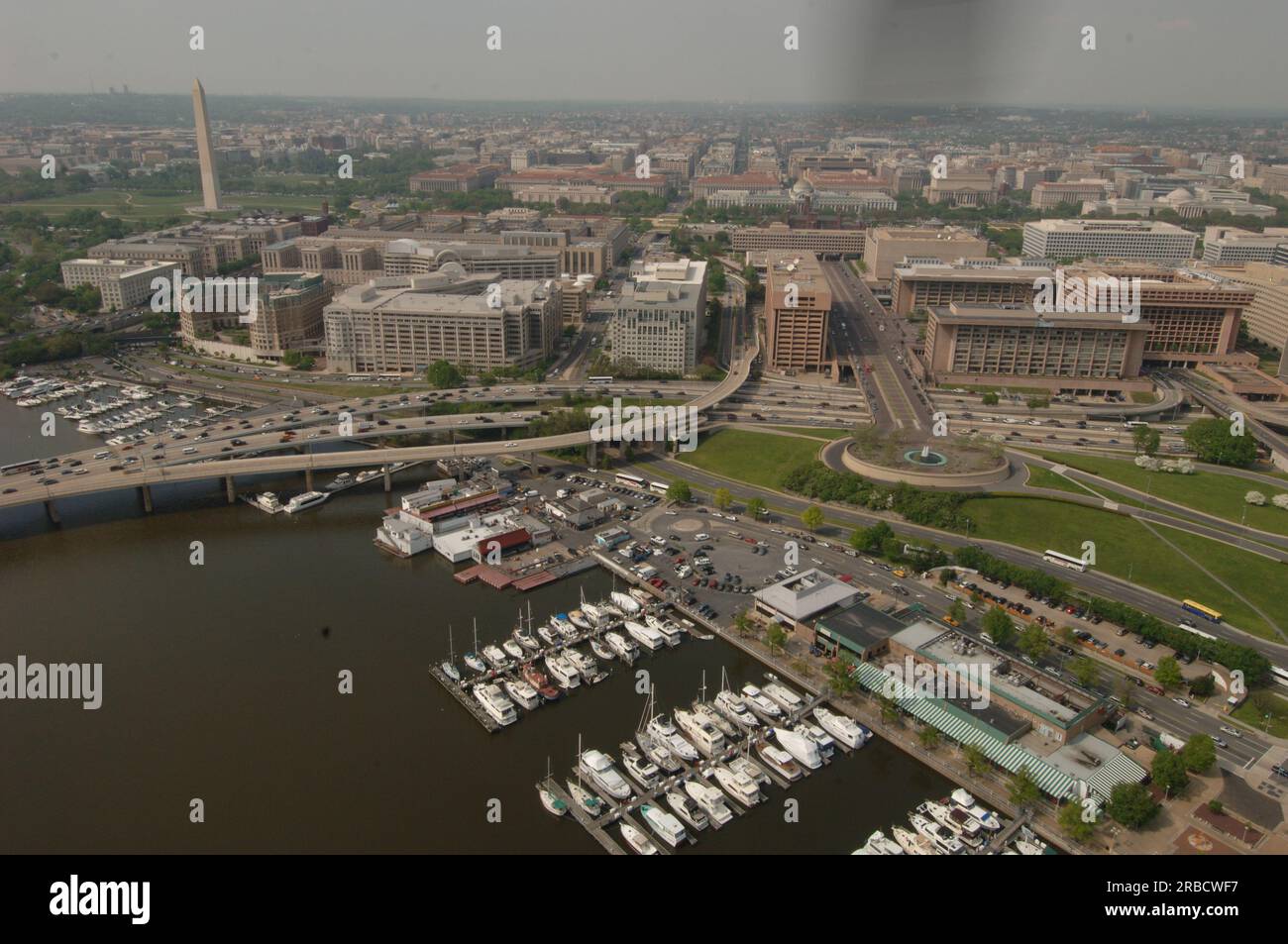 Aerial views of Washington, D.C. buildings, monuments, landscapes ...