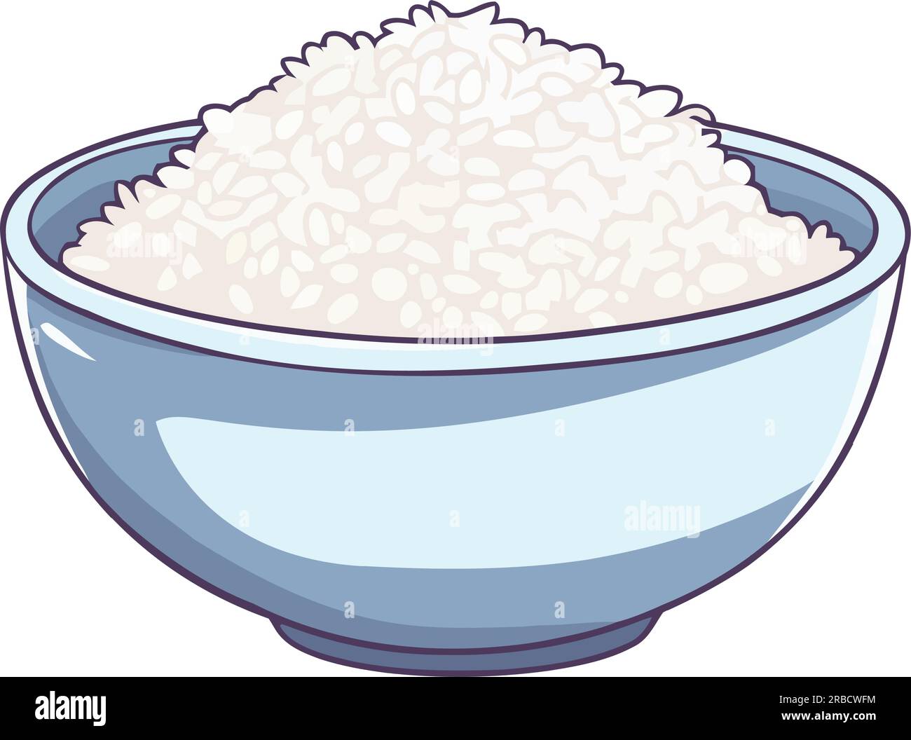 Healthy steamed basmati rice in bowl Stock Vector Image & Art - Alamy