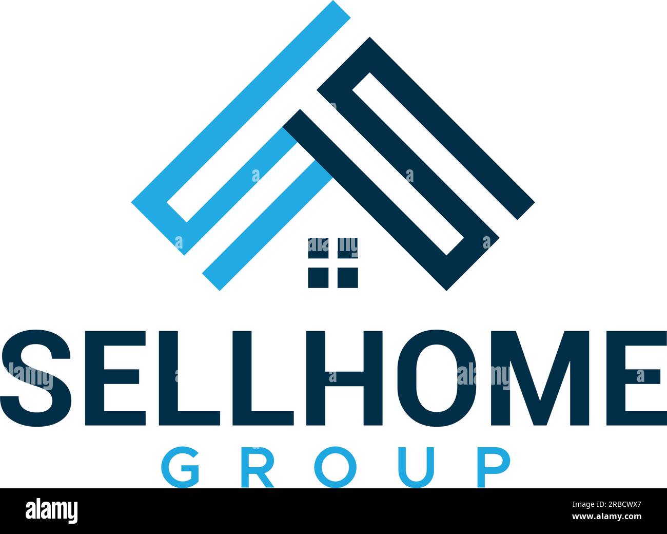 Minimalist SELL HOME GROUP Roof House logo design Stock Vector Image ...