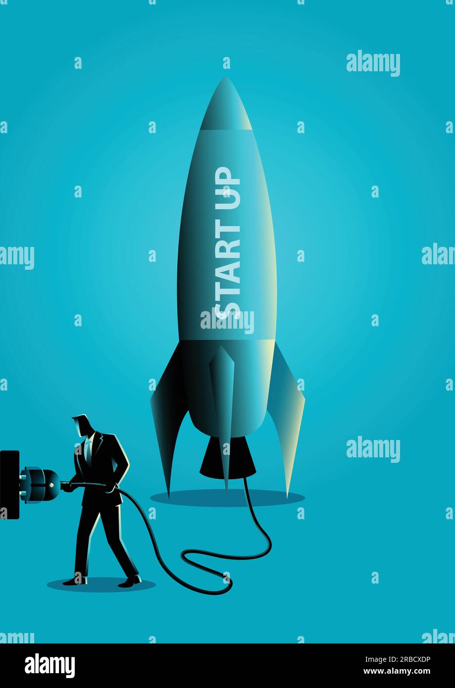 Man plugging in power Stock Vector Images - Alamy