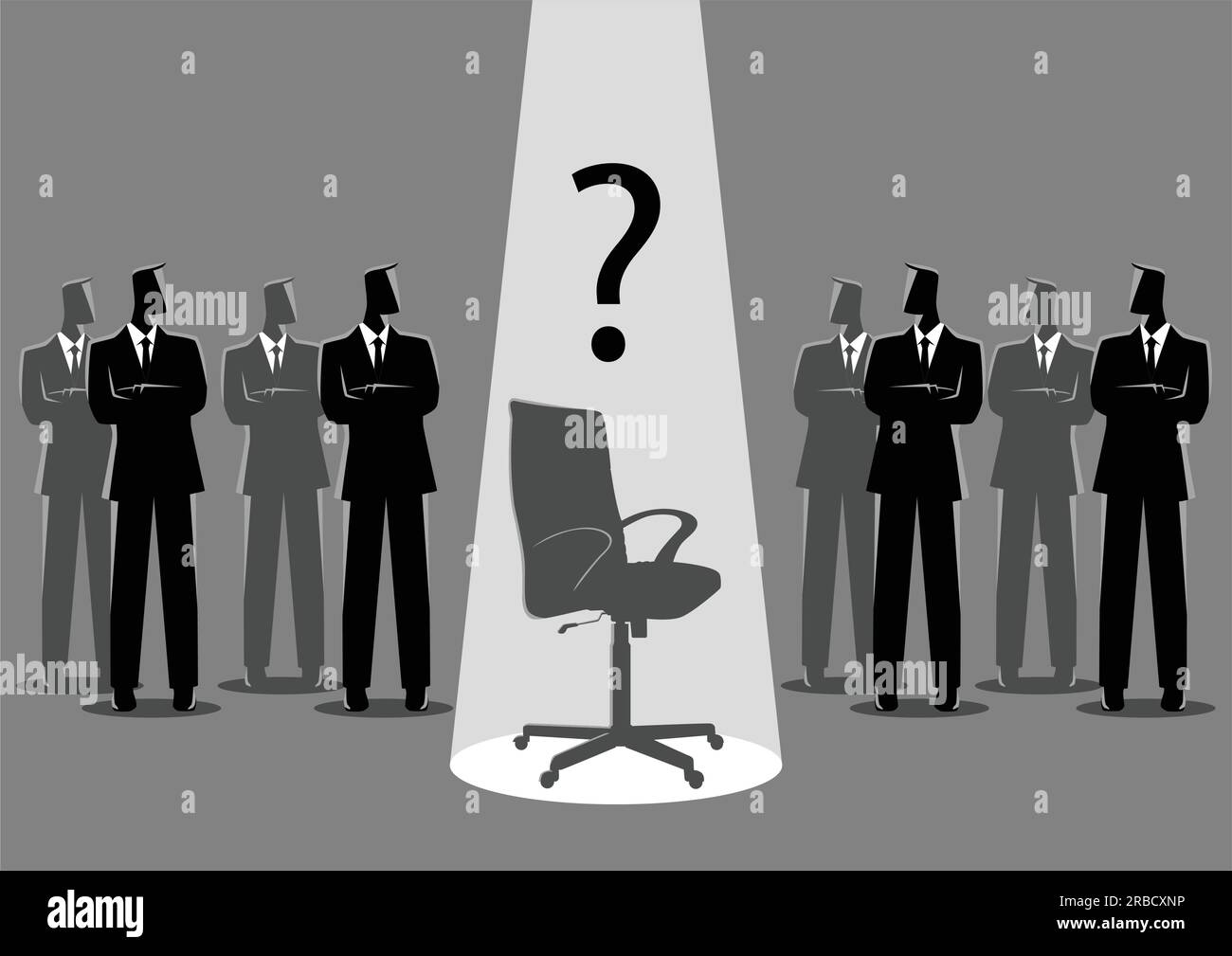 Business concept vector illustration of businessmen standing with ...