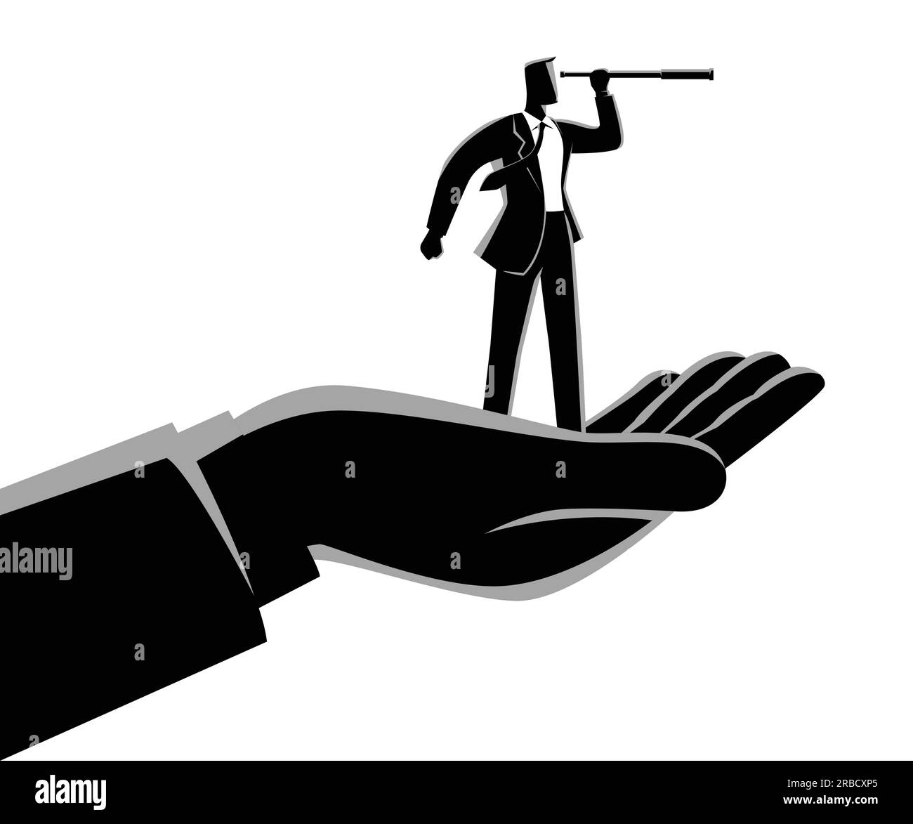 Holding telescope Stock Vector Images - Alamy