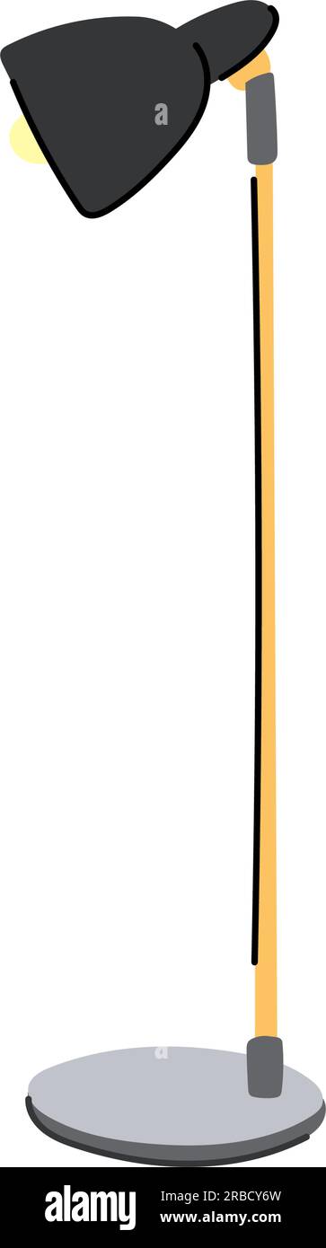 modern floor lamp cartoon vector illustration Stock Vector Image & Art ...
