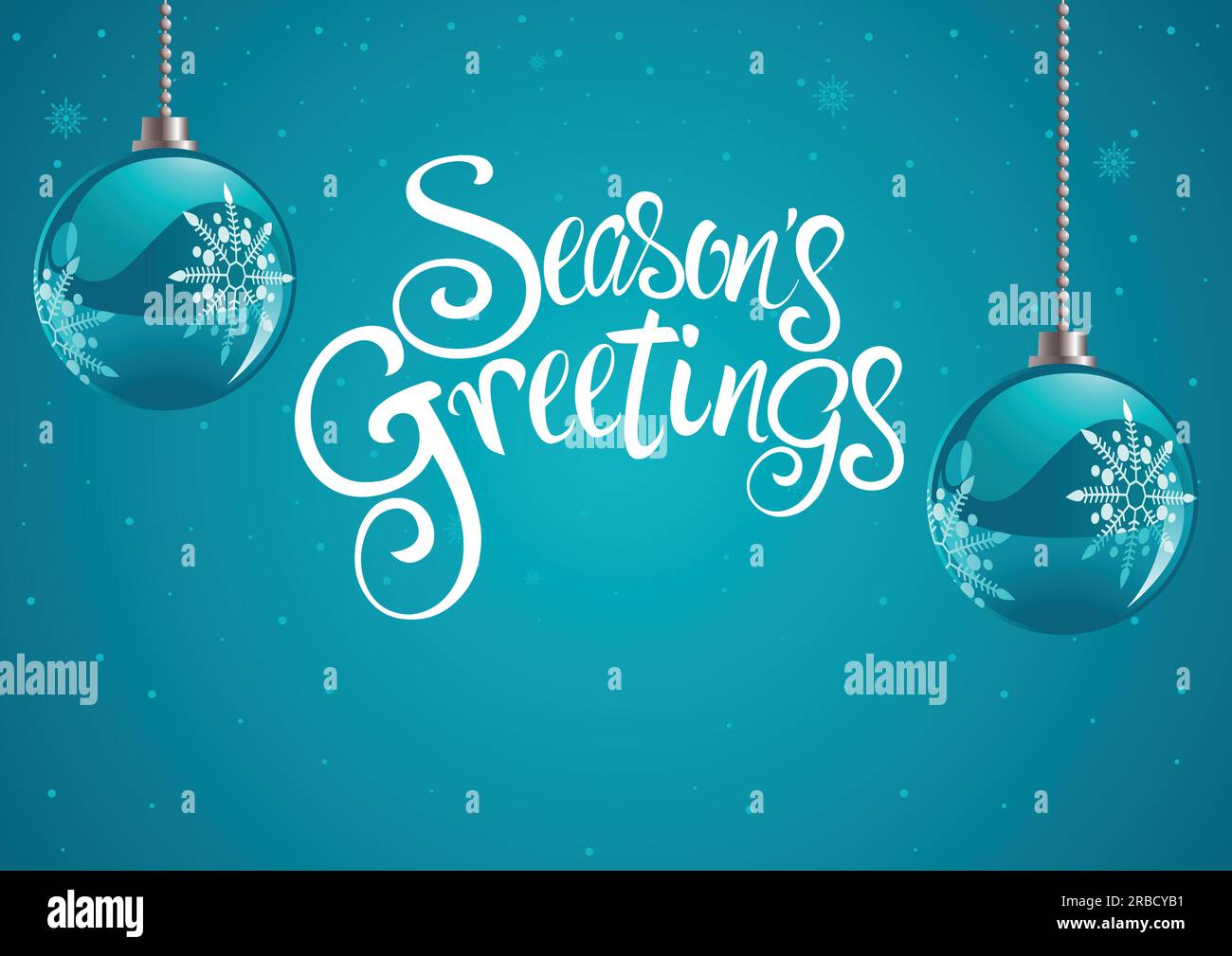 Christmas balls and Seasons Greetings text for Christmas theme and ...