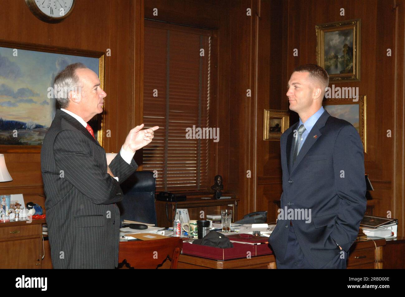 Secretary Dirk Kempthorne meeting at Main interior with former member ...