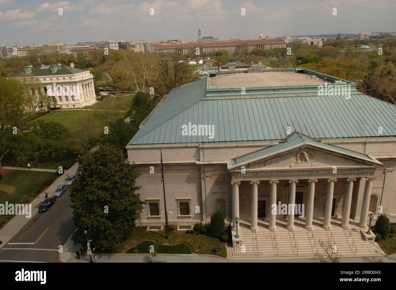 Washington, D.C. buildings, monuments, skyline viewed from the Main ...