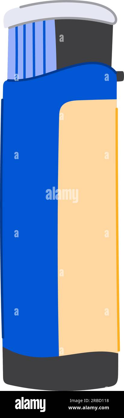 flammable lighter fire cartoon vector illustration Stock Vector Image ...