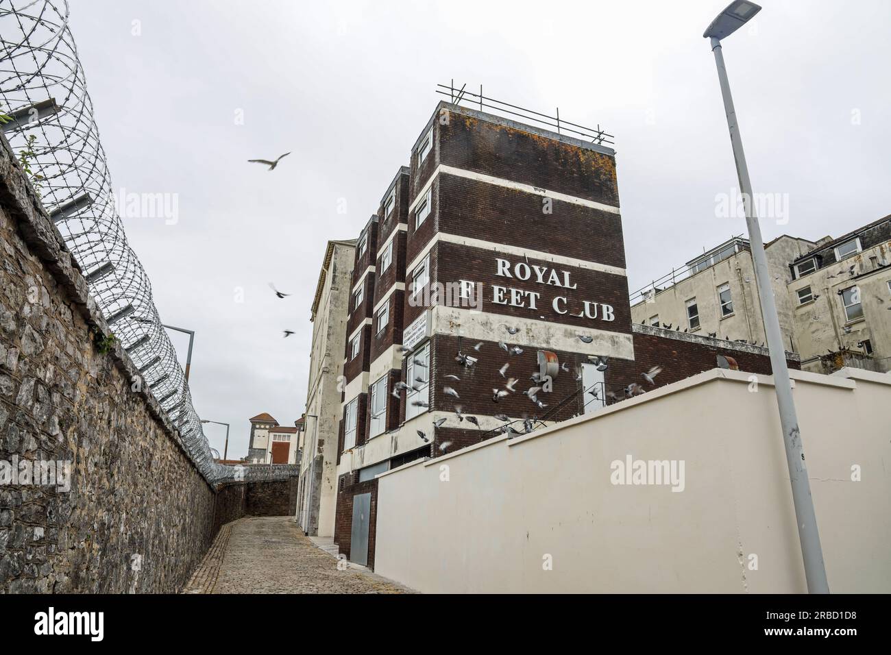 A deserted looking rear view of the former Royal Fleet Club in ...