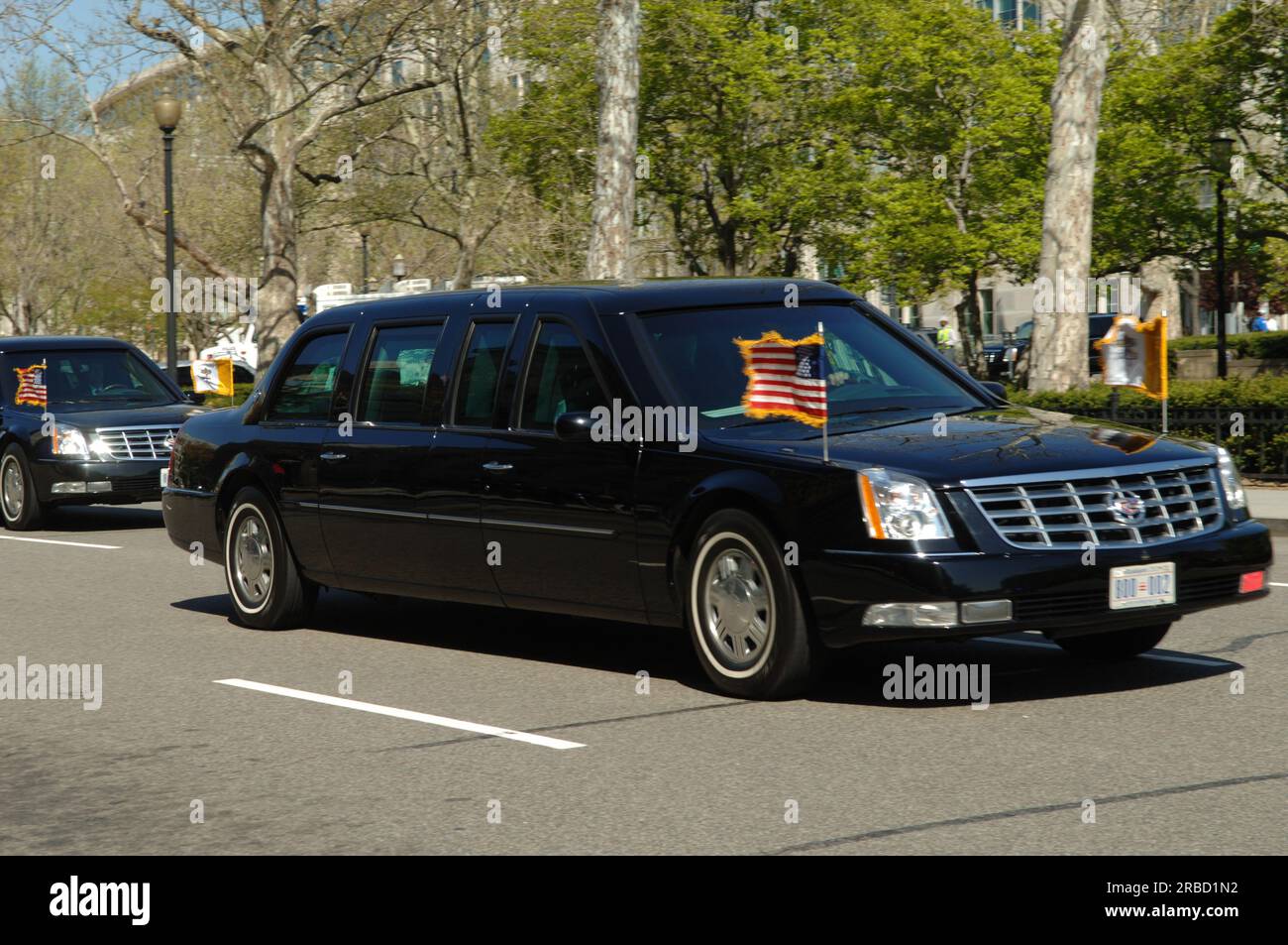 Car carrying Pope Benedict XVI during Papal visit to Washington, D.C ...