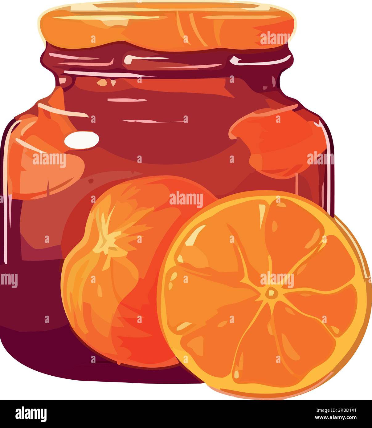 gourmet fruit orange preserves in organic jar Stock Vector Image & Art ...