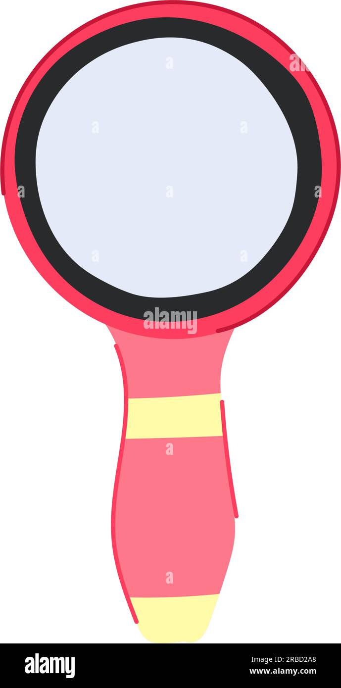 research magnifying glass cartoon vector illustration Stock Vector ...