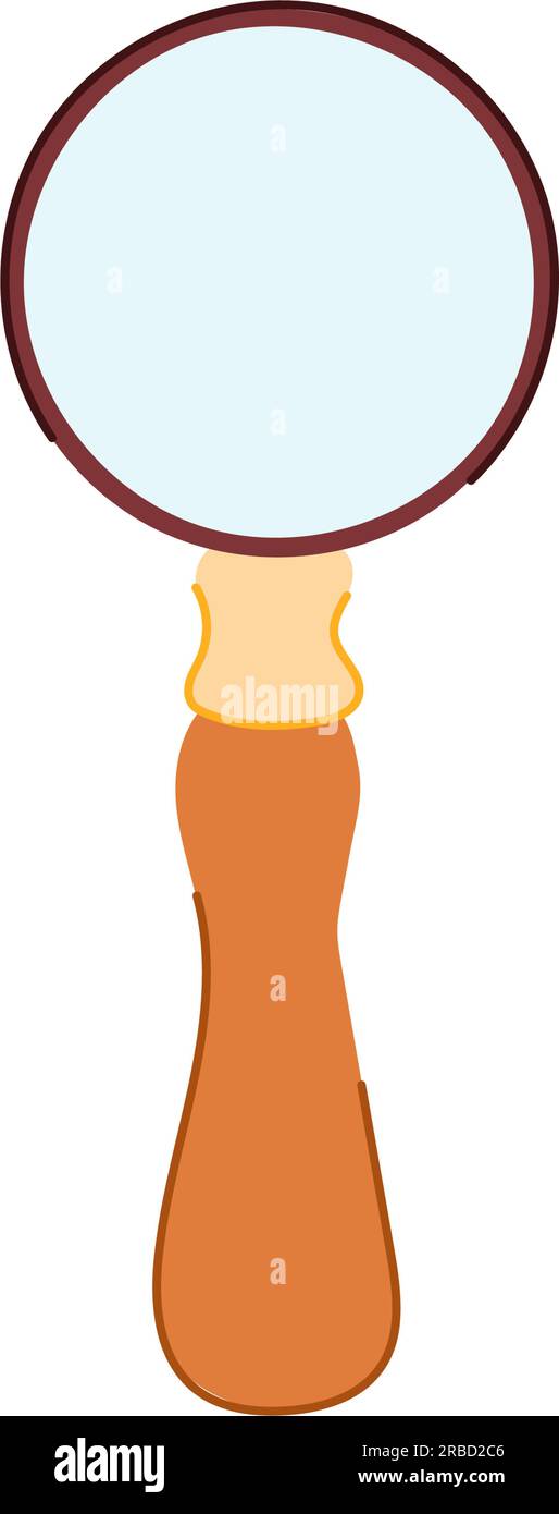 lens magnifying glass cartoon vector illustration Stock Vector Image ...