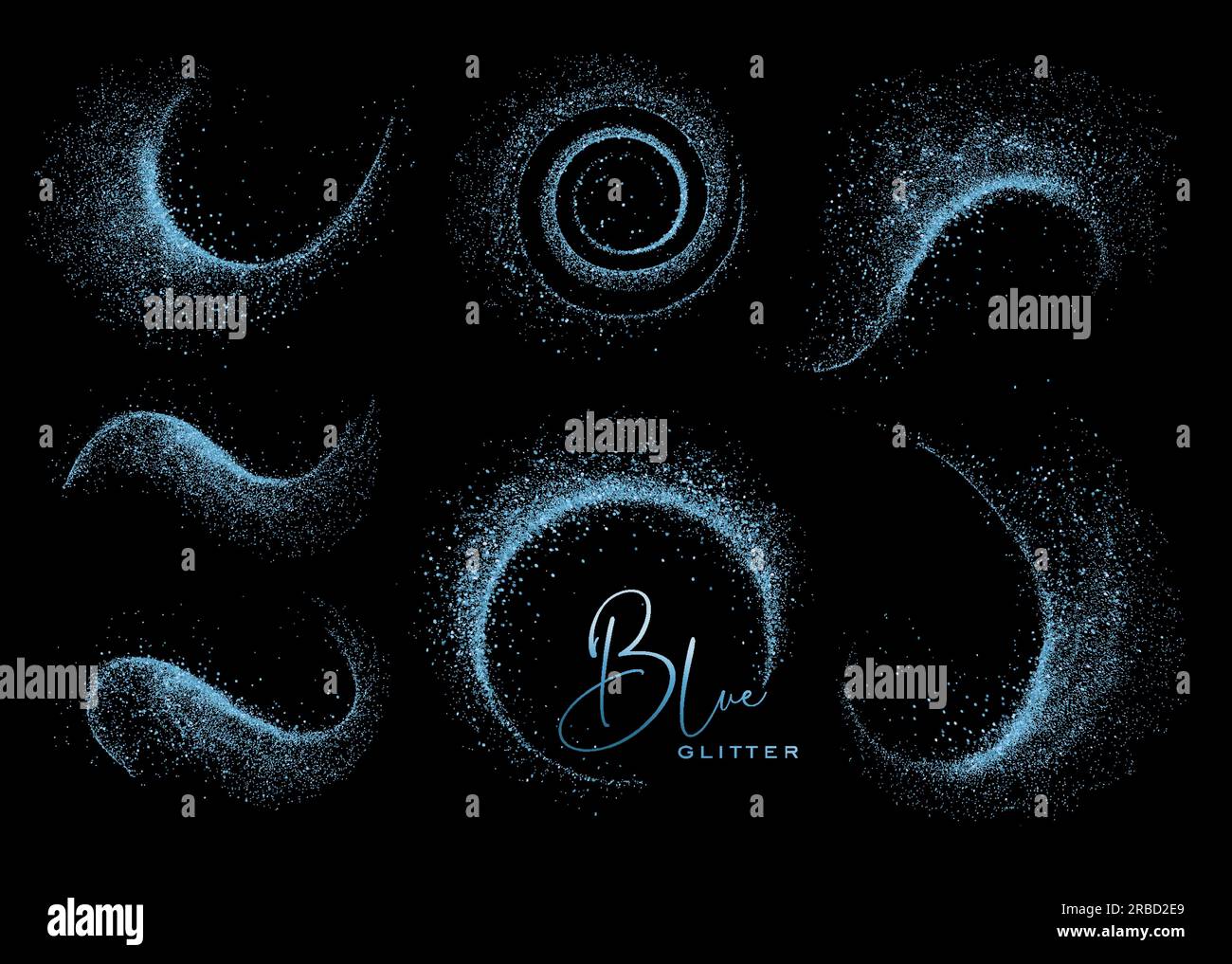 Set of Abstract shiny gold glitter design element. For New Year, Merry ...