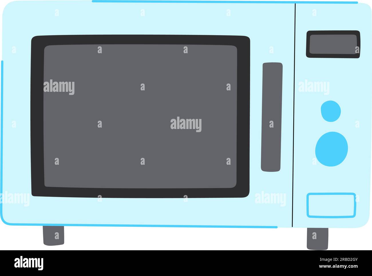 equipment microwave oven cartoon vector illustration Stock Vector Image ...